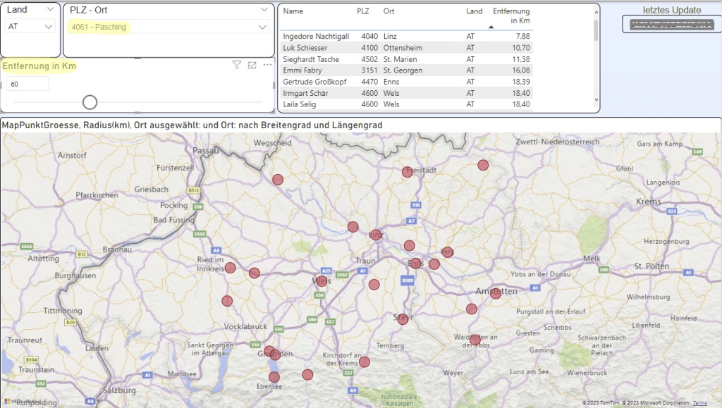 Power BI Geodatenanalyse mit Radiusauswahl - mehr als nur ein "Kreis ...